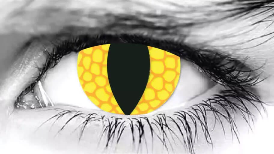 Yellow Reptile Contact Lenses For Halloween - Wicked Eyez